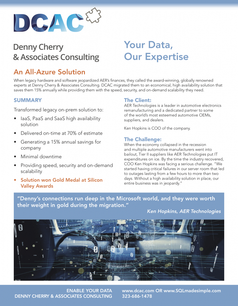 All-Azure-AER-Case-Study – Denny Cherry & Associates Consulting